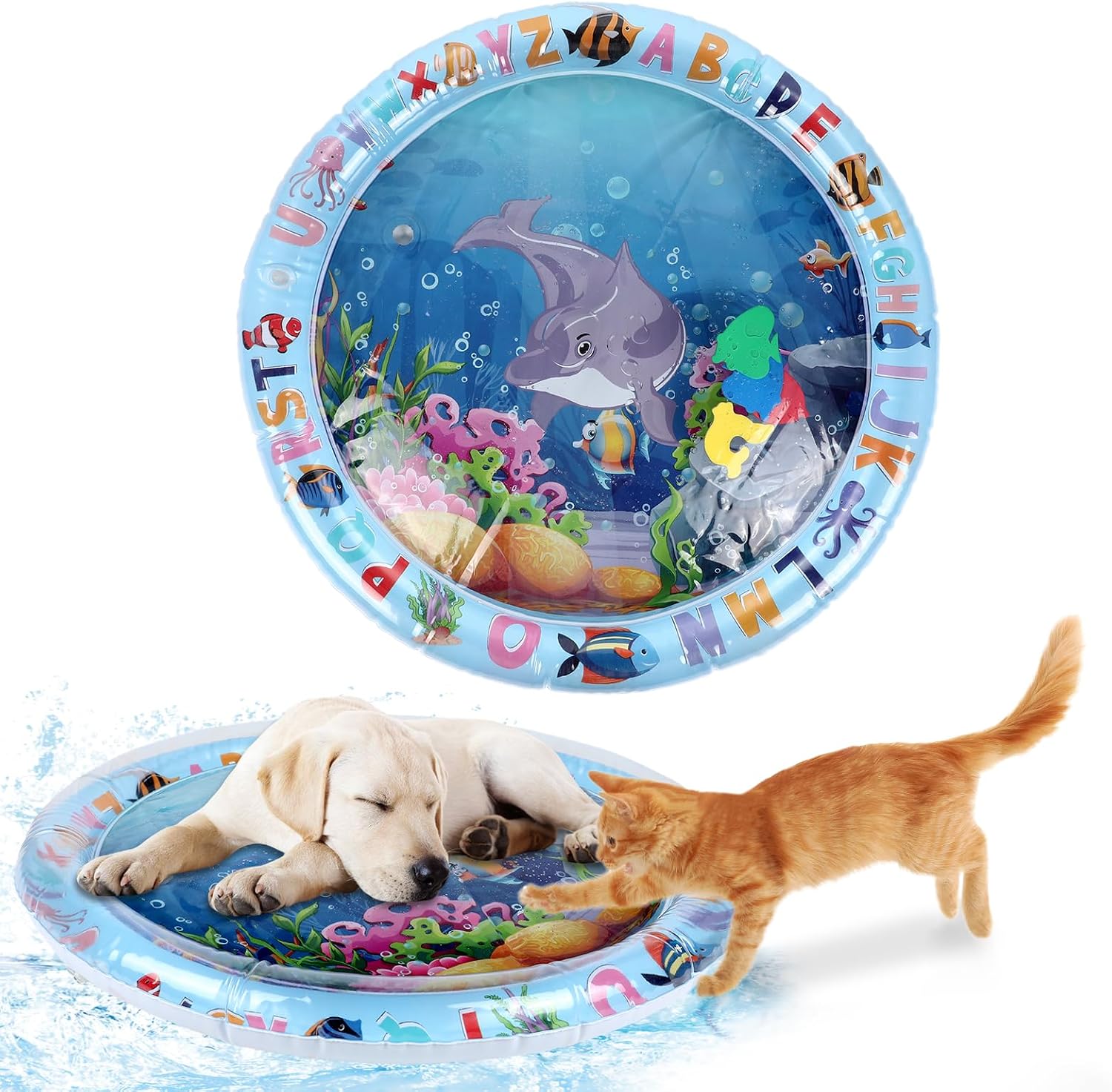 Amazon.com : Thickened Cats Water Mat 25.6",Water Filled Cat Cooling ...