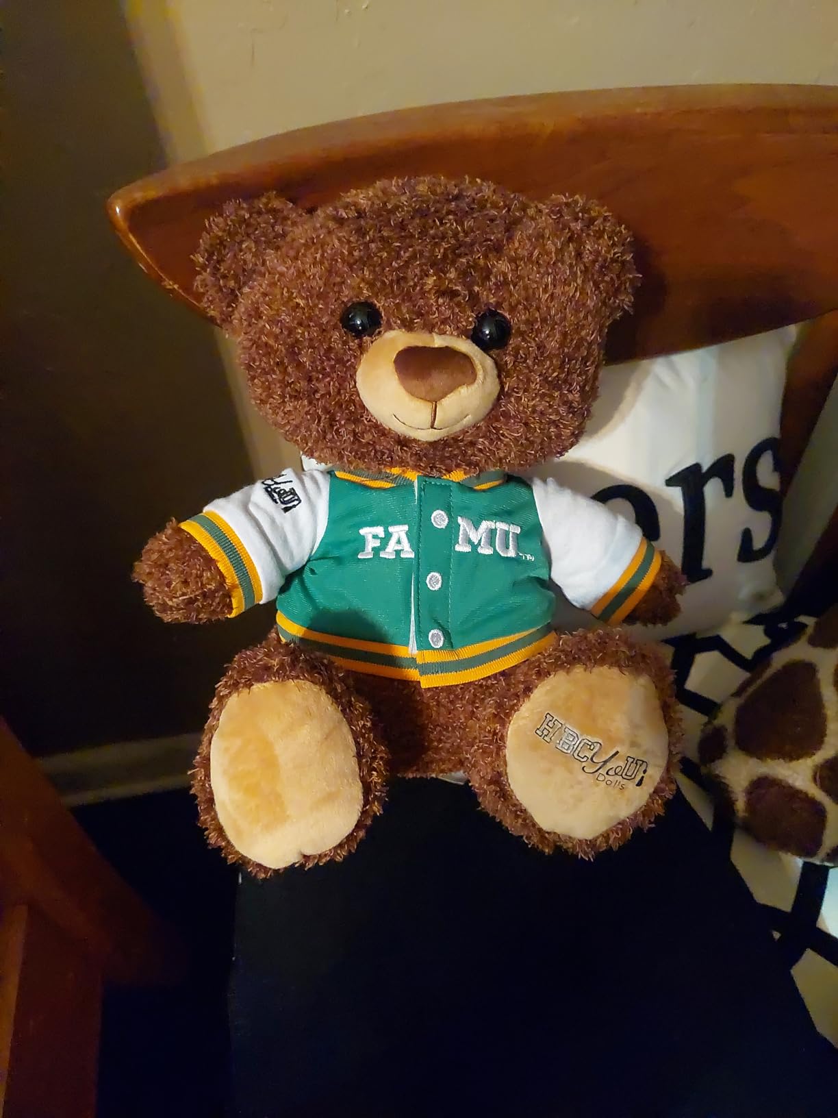 Amazon.com: HBCyoU FAMU 10-inch Snuggly Letterman Teddy Bear ...