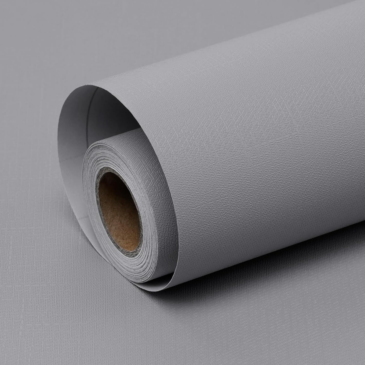 Amiya Light Grey Peel and Stick Wallpaper Solid Color Textured Contact ...