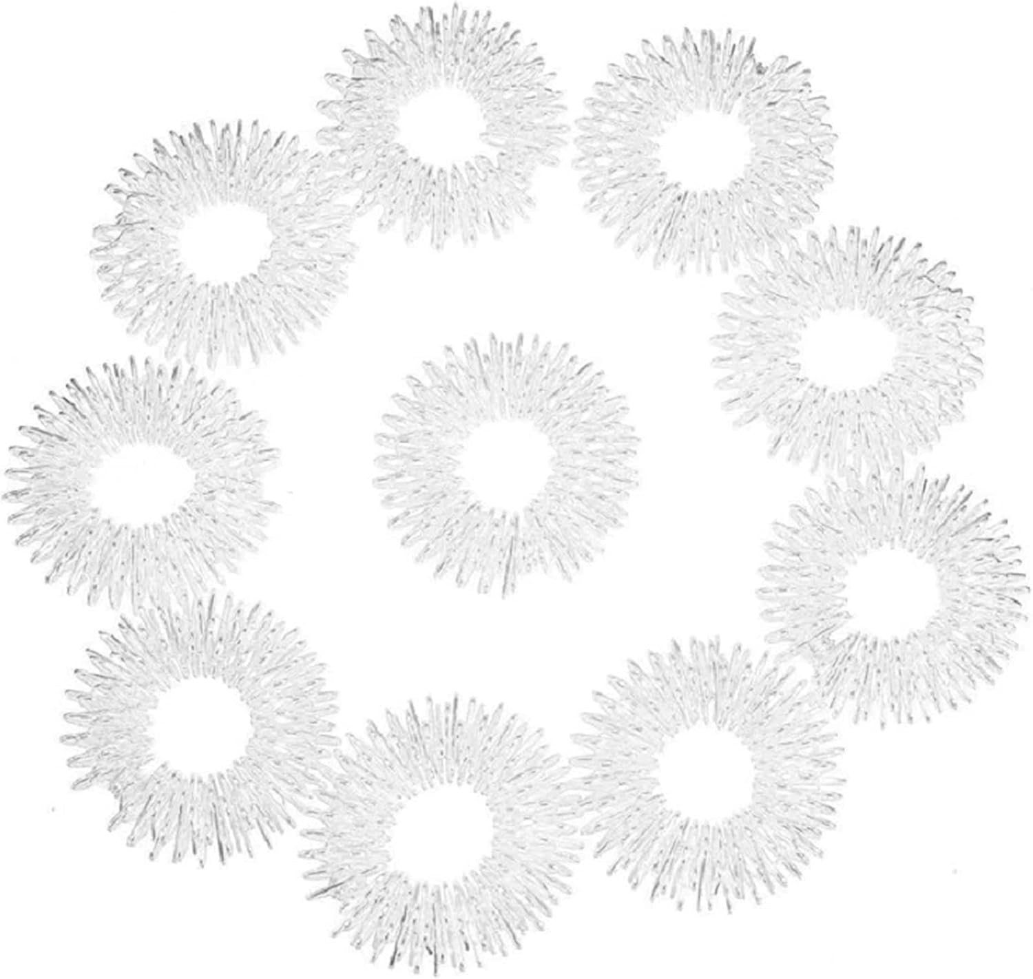 10 Pack Spiky Acupressure Finger Massage Rings: Silent Relief, Pain ...