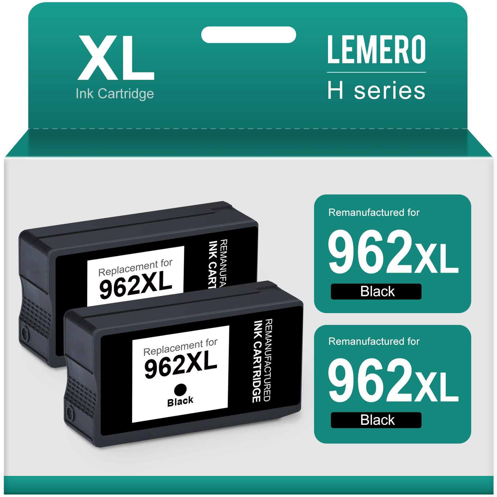 LEMERO 962XL Black Ink Cartridges Replacement for HP 962 XL 962XL Black ...