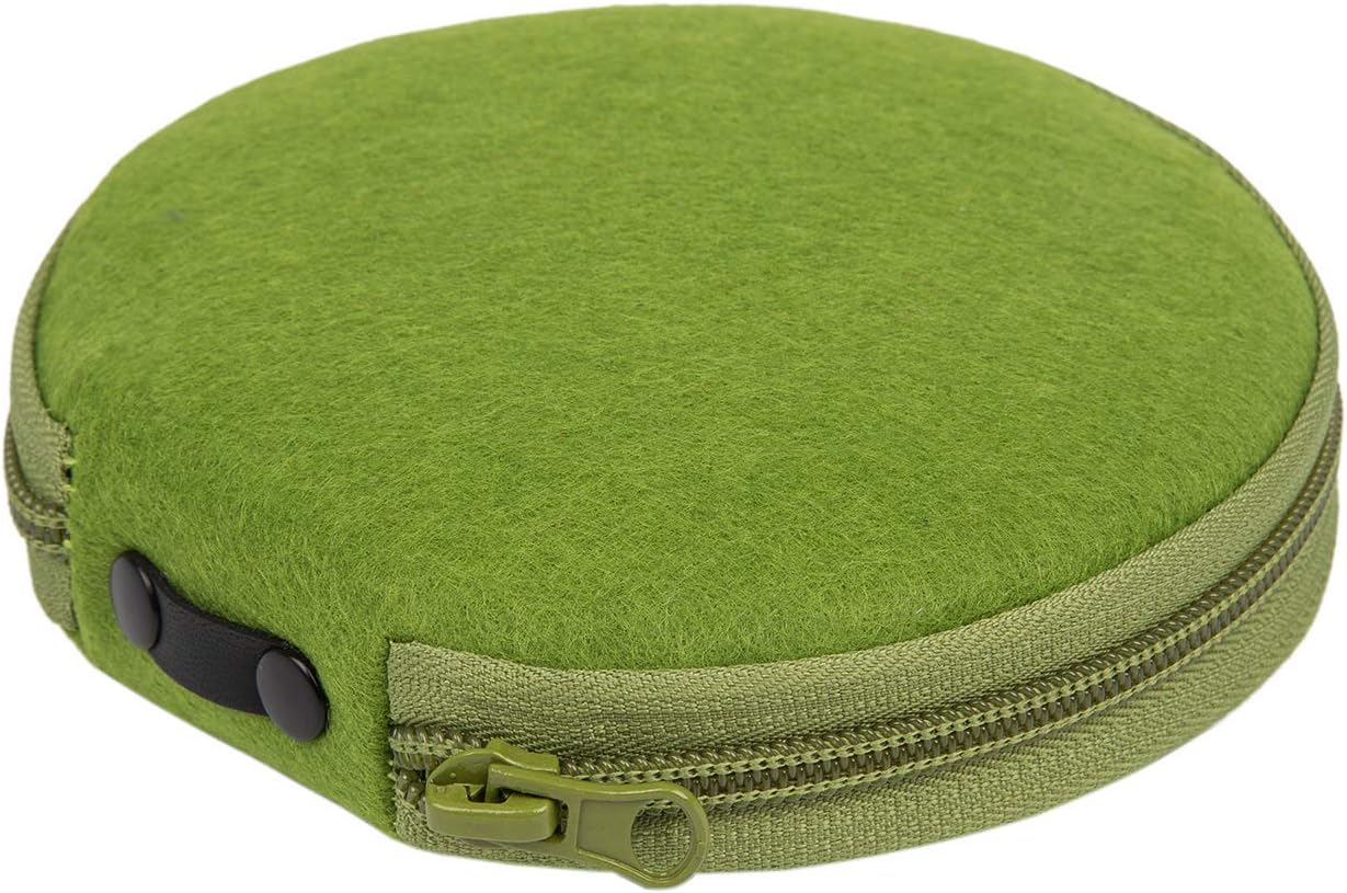 Amazon.com: ELEZAY Small CD Case Round Felt 20 Capacity CDs Storage ...