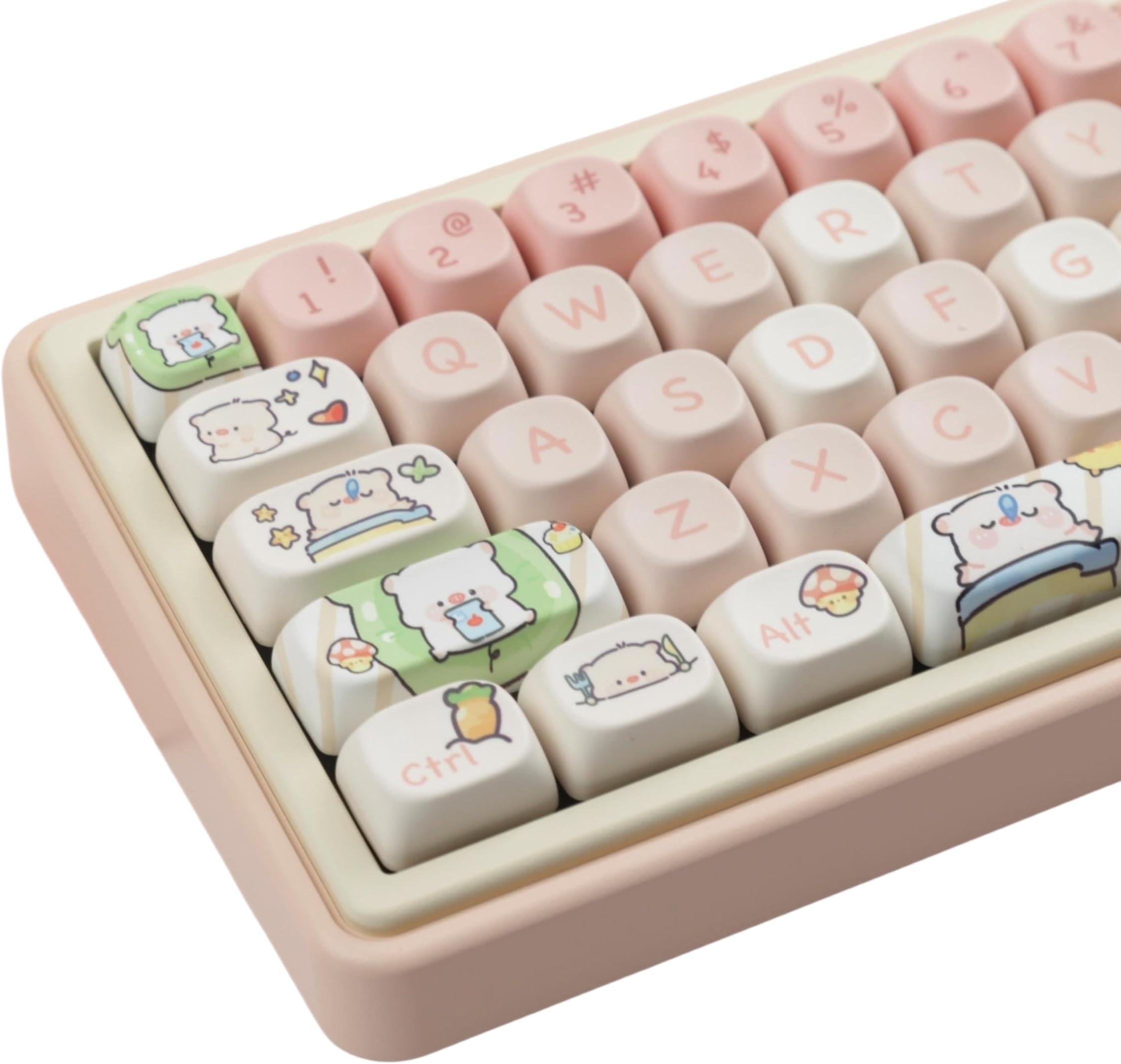 Amazon.com: Cmokifuly MOA Profile Keycaps,Cute Keycaps Piglets Custom ...
