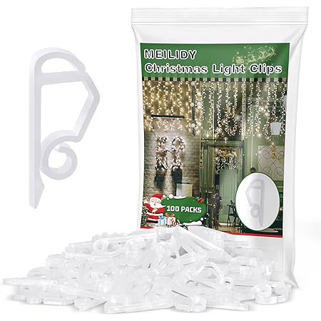 Amazon.com: All-Purpose Holiday Light Clips [Set of 400] Christmas ...