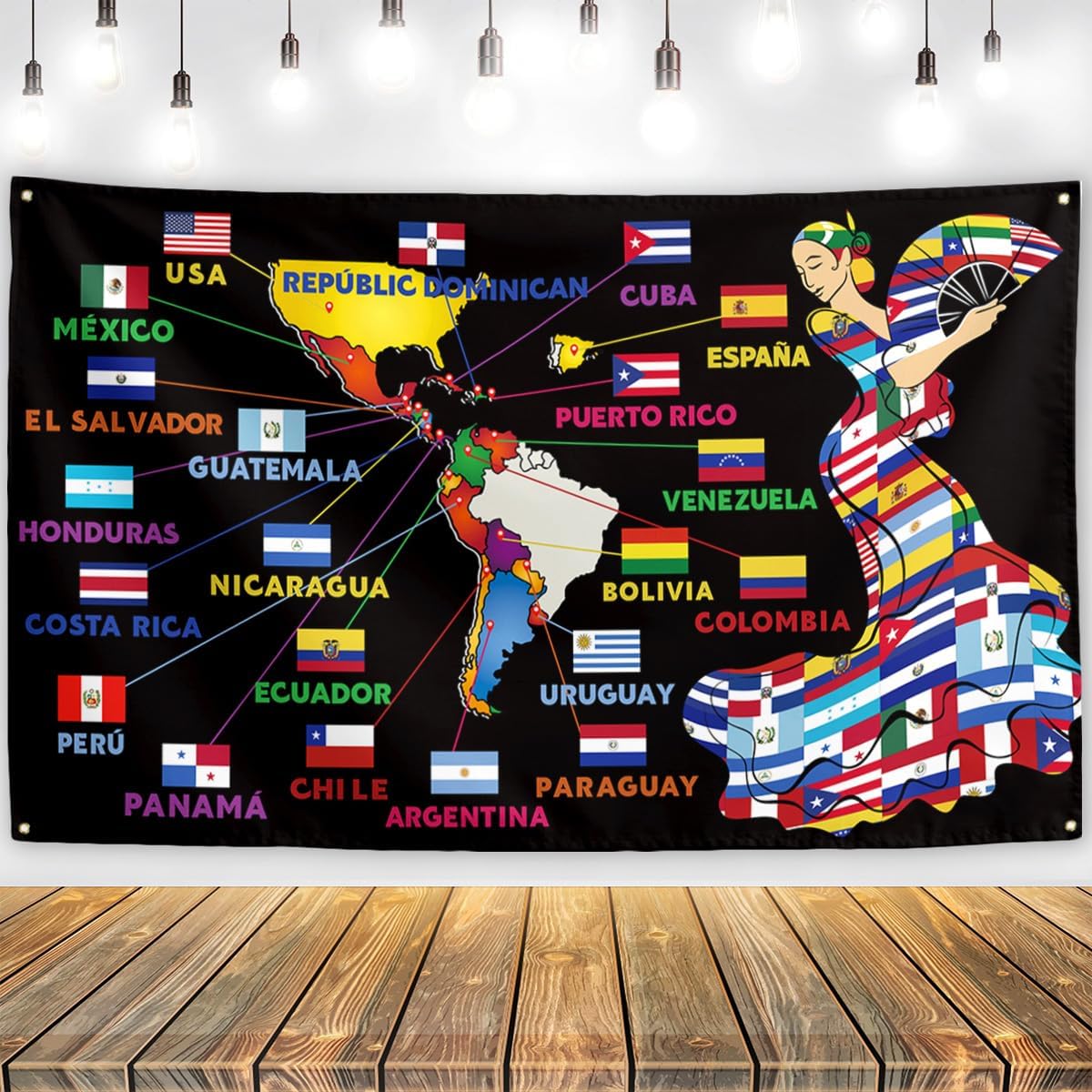 Amazon.com: Hispanic Heritage Month Decorations Latin American Banner ...