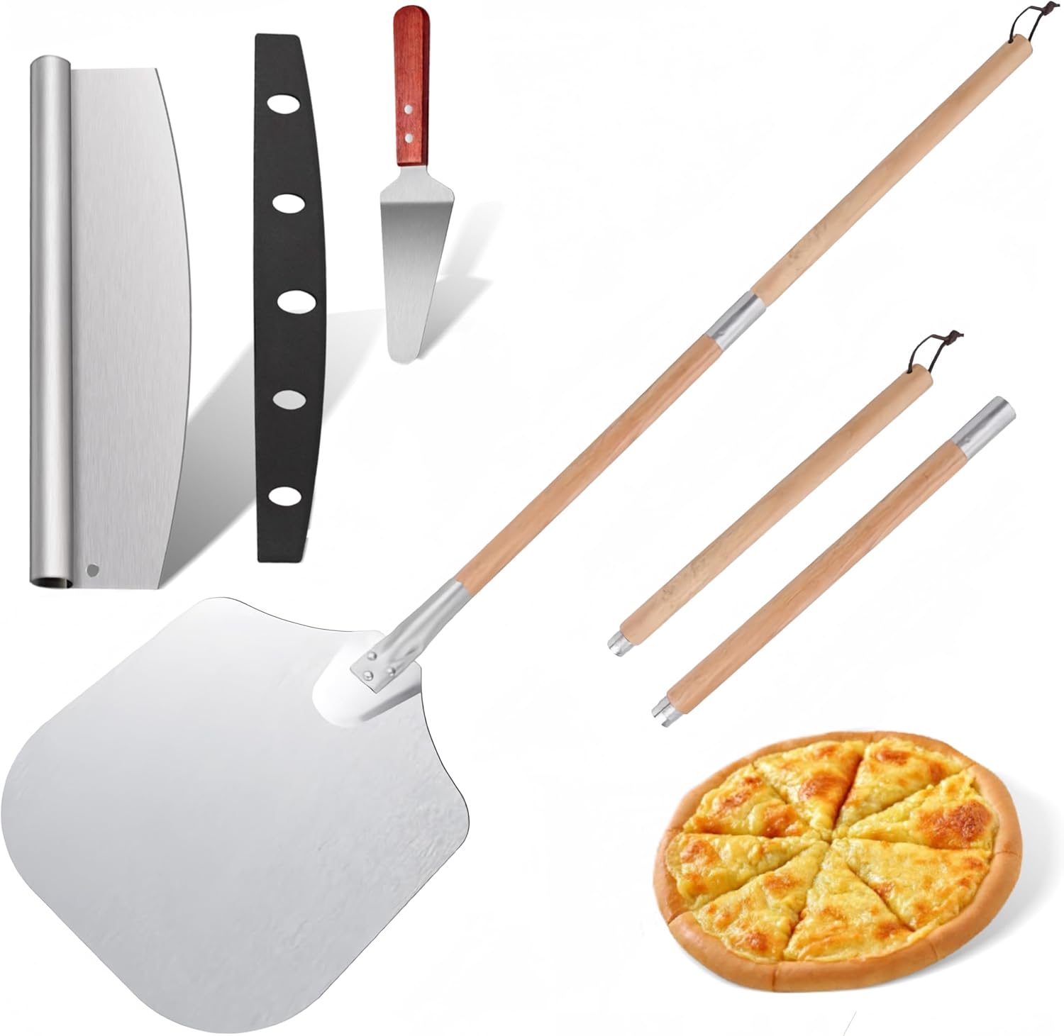 Espátula Grande para Pizza 1.2m, Espátula Para Pizza con Mango Largo ...