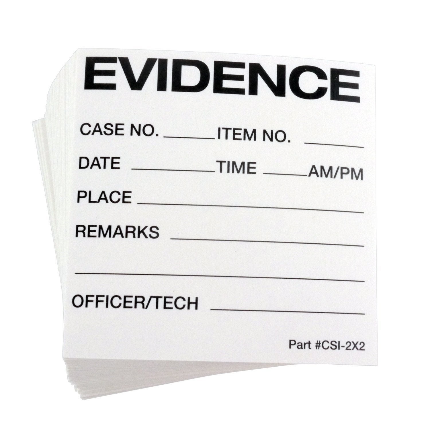 Amazon.com : Evidence Labels, 2 inch x 2 inch - Pack of 100 - Ballpoint ...
