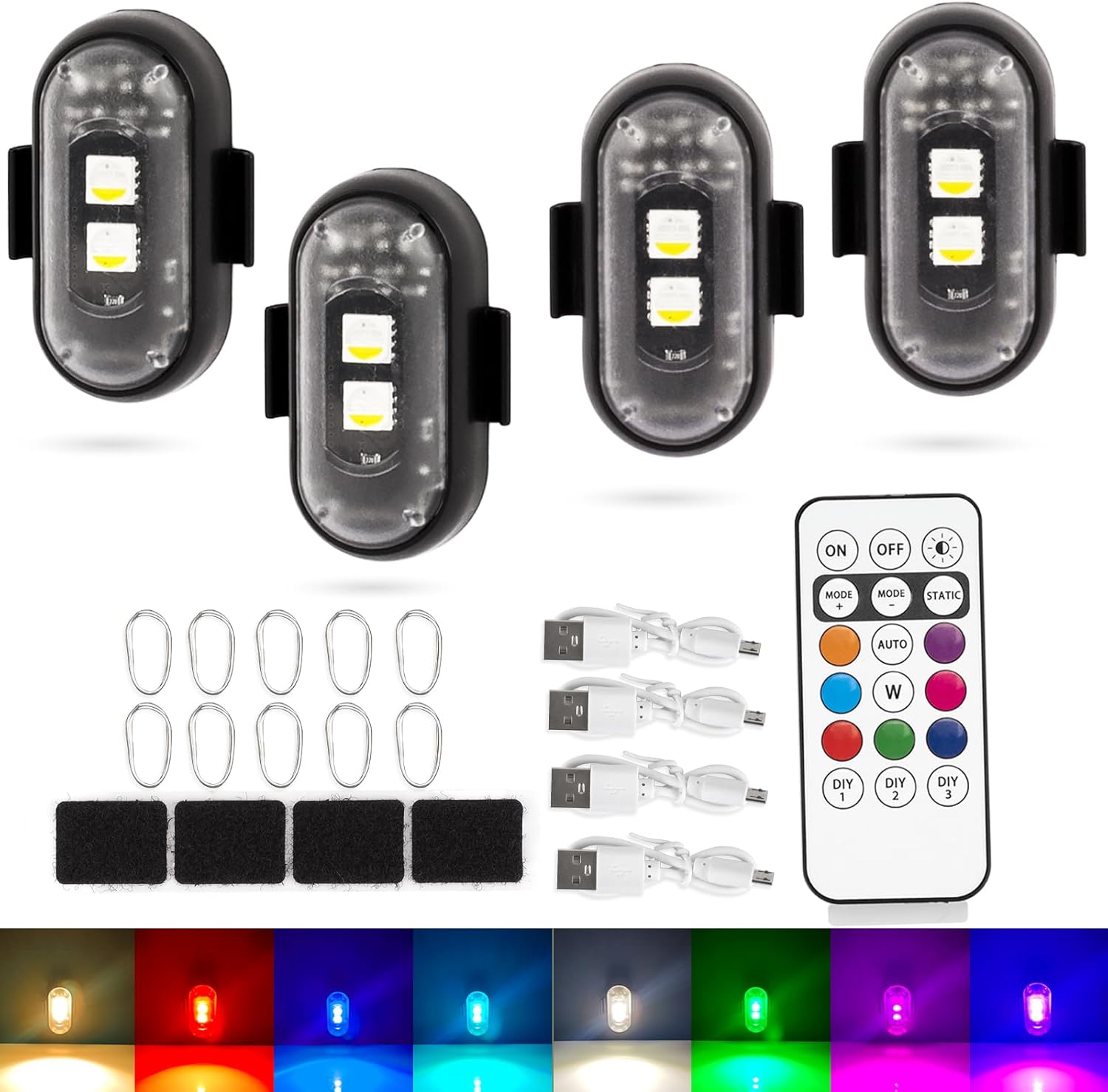 Amazon.com: XINGWU 4PCS Wireless Led Strobe Lights with Remote Control ...