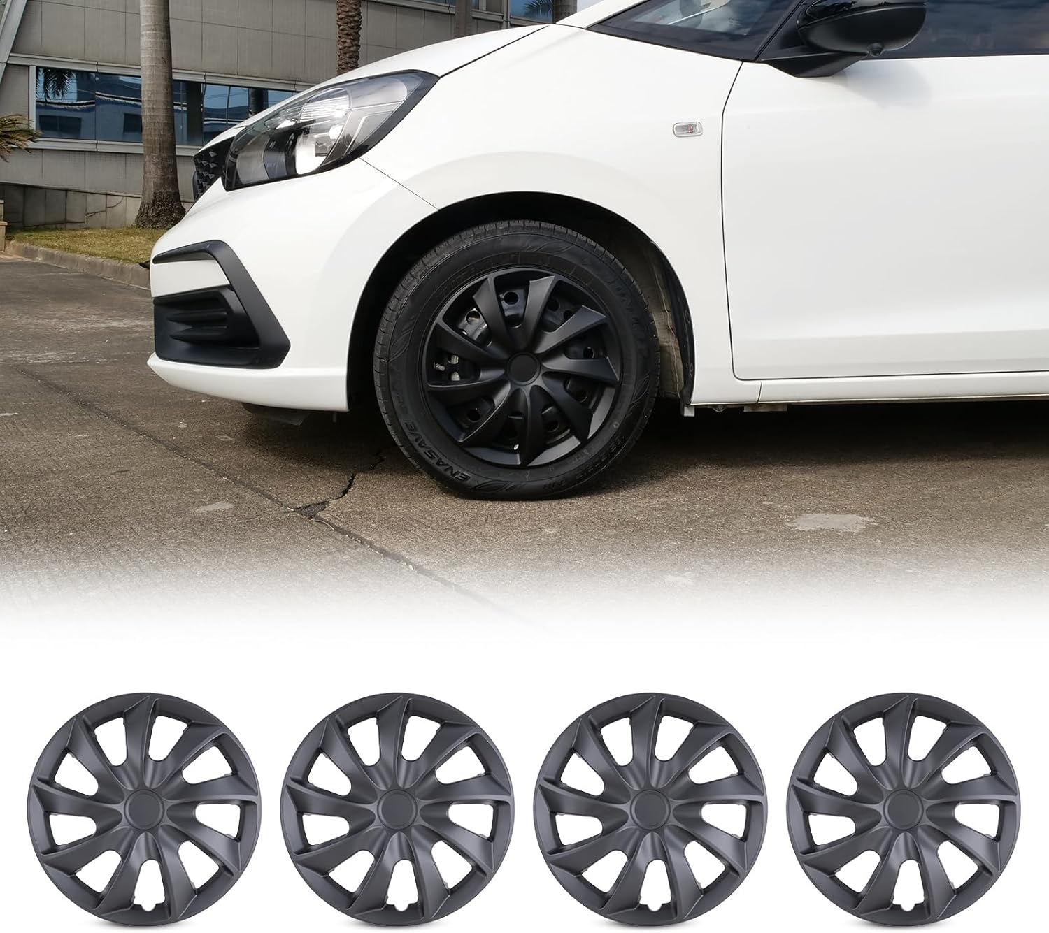 Amazon.com: AUTOFREE 17 inch Wheel Covers Hubcaps Black Matte ...