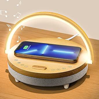 Vivilumens Bedside Table LED Night Light with Wireless Charger and ...