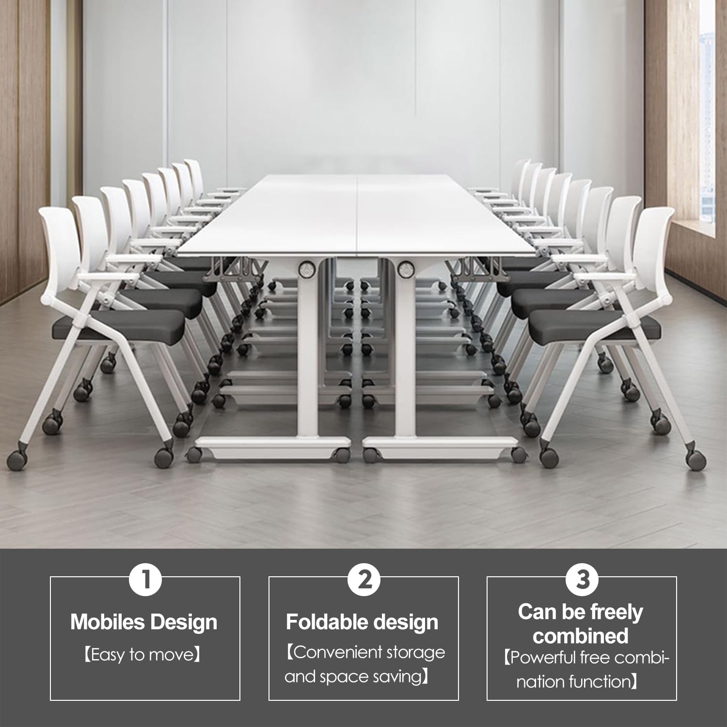 6 Foot Folding Conference Table Tribesigns 6FT Conference Table,