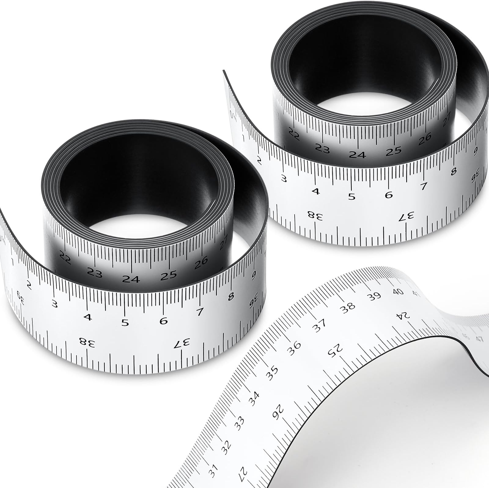 Relaxweex 2 Pcs 39.37 Inch Magnetic Ruler Flexible Magnetic Ruler with ...