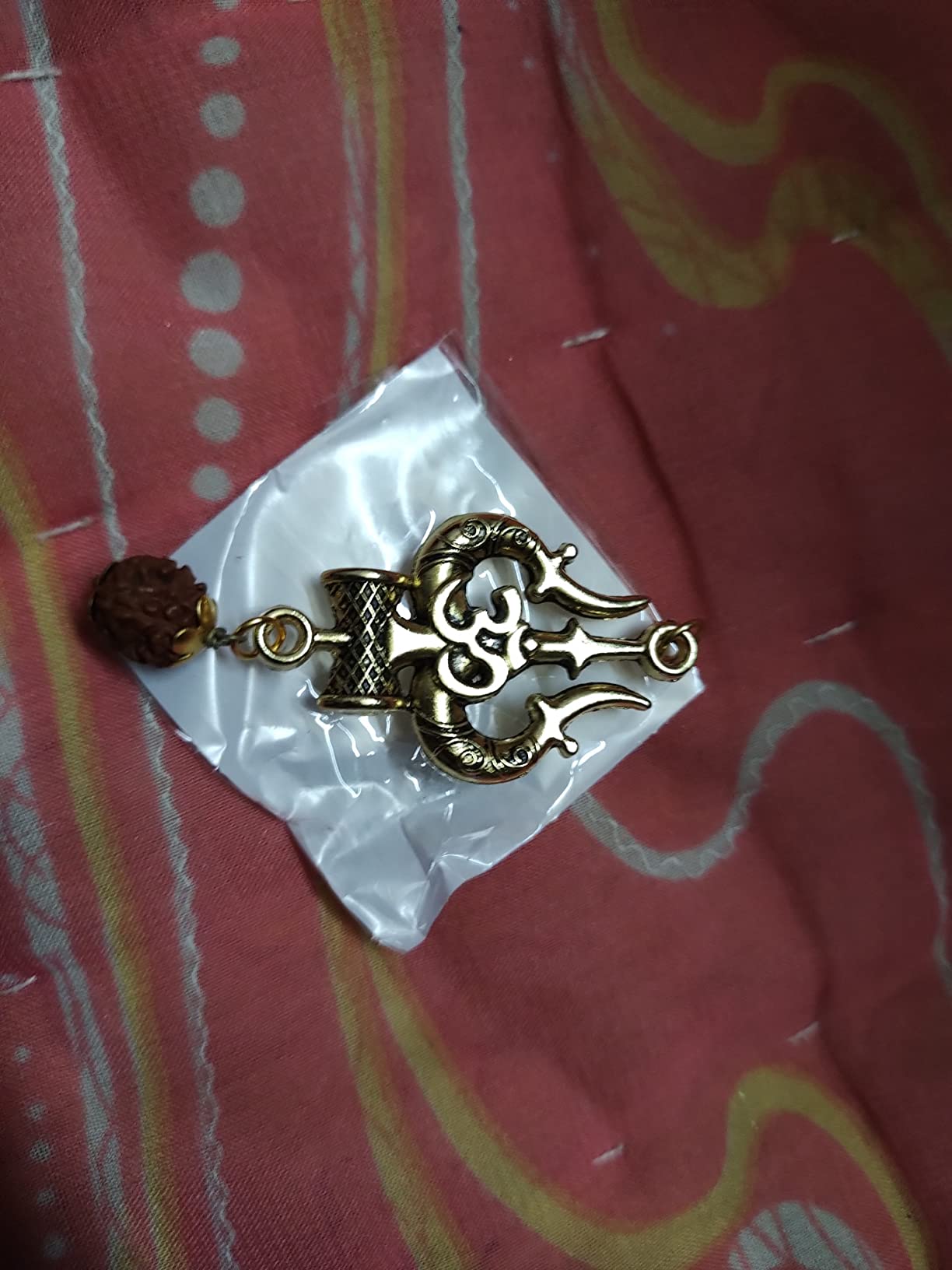 Buy Dharmsaar Original Mahakal Locket with Rudraksha, Golden Om Trishul ...