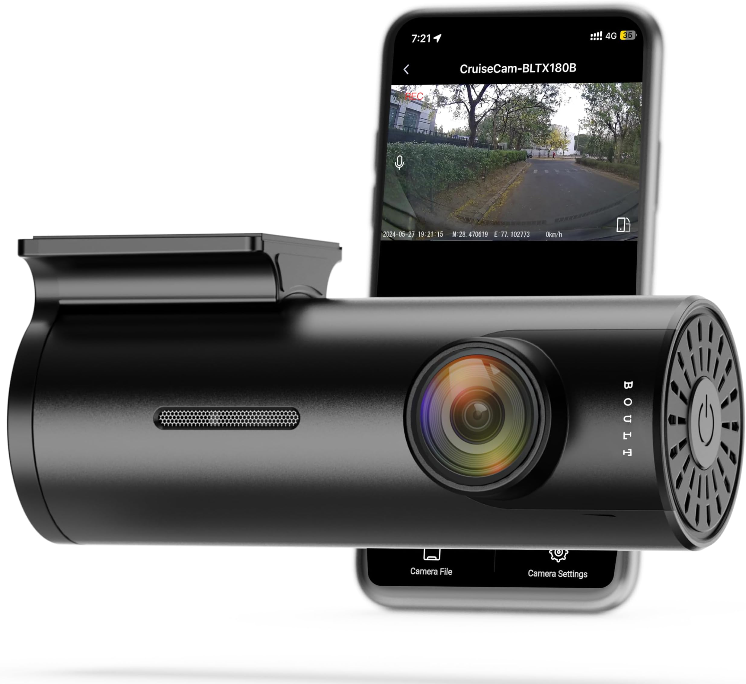 Boult Cruisecam X1 GPS Dash Camera for Car | 1080p HD Recording | 170 ...