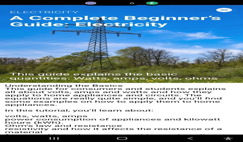 Electricity Guide:Amazon.de:Appstore for Android