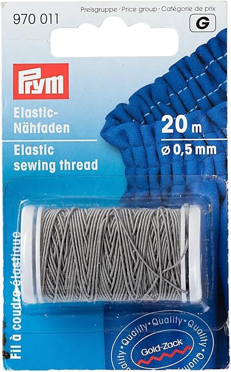Prym - Elastic Sewing Light Grey (0.5mm, 20m) Thread - 1 Unit : Amazon ...