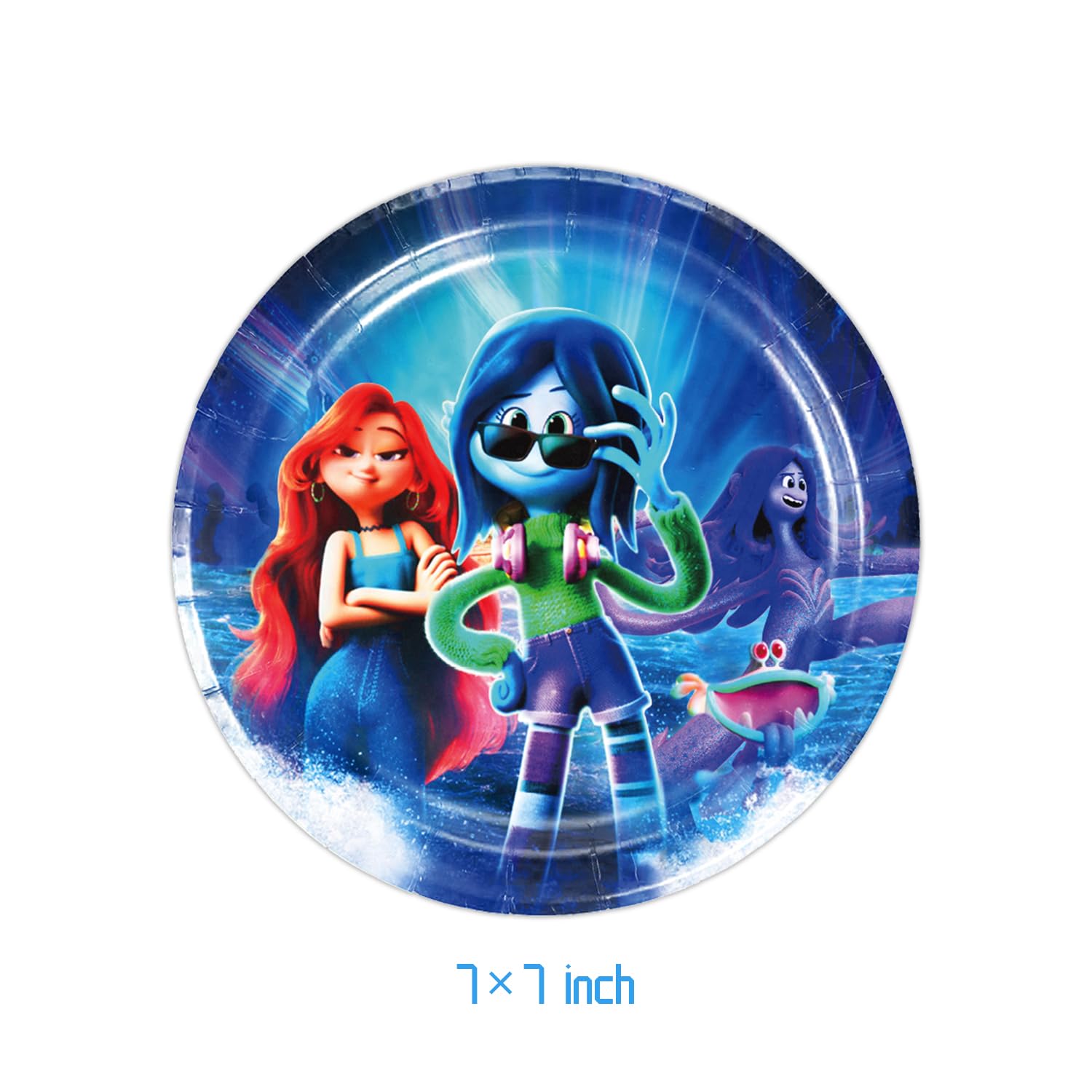 40PCS Ruby Gillman Birthday Party Supplies include 20 plates, 20 ...