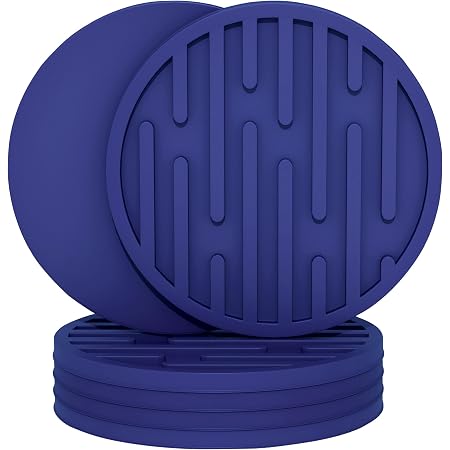 Amazon.com: Silicone Coasters for Drinks, AUPTIM Drink Coasters Set of ...