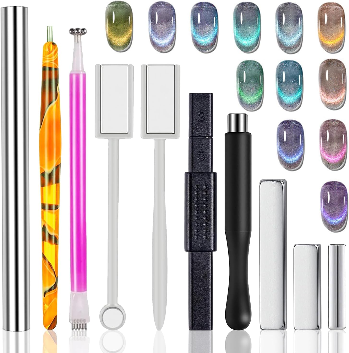 Amazon.com : Laza 12 Pcs Nail Magnet Set, Super Strong Cylinder Magnet ...