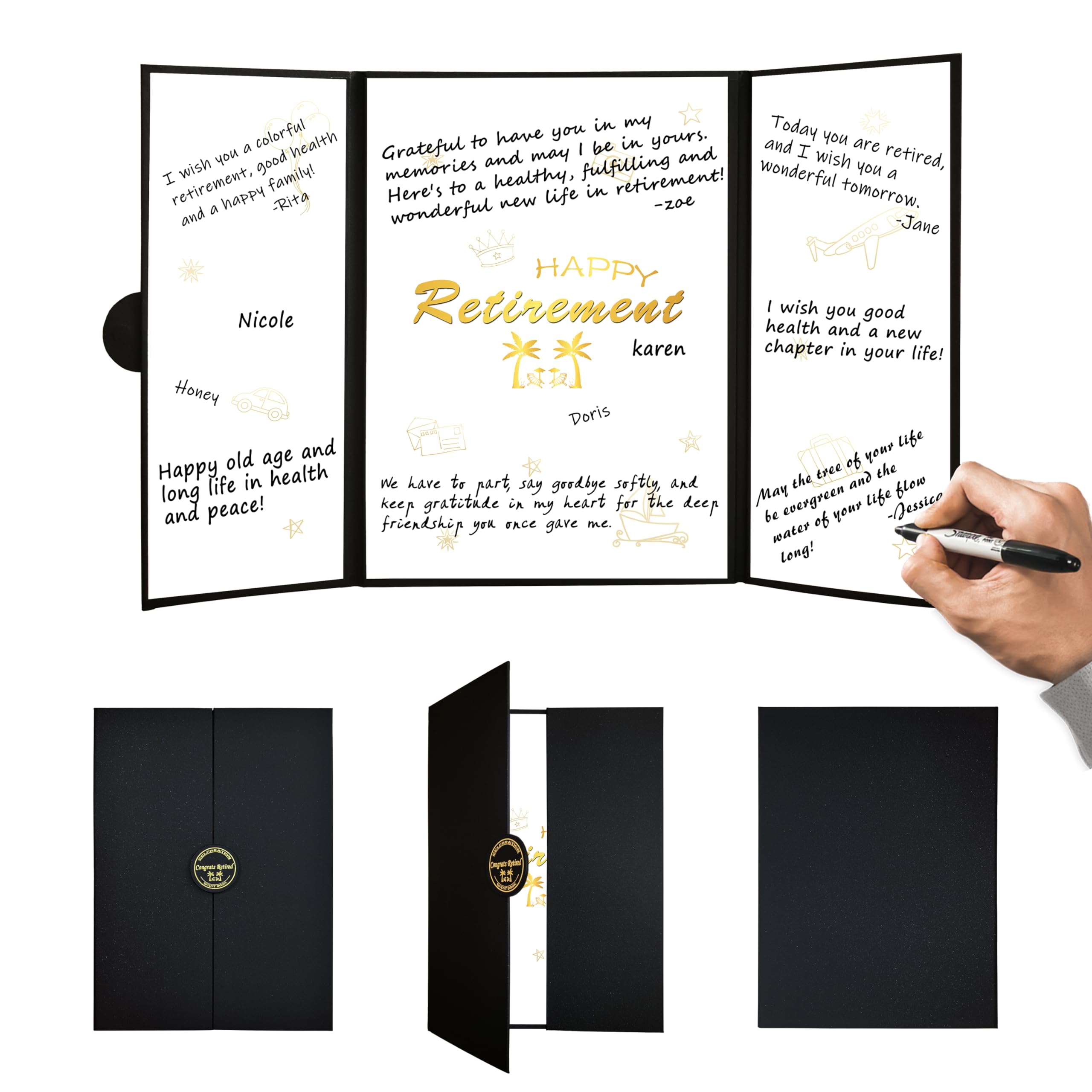 Amazon.com: ZCCLINN Retirement Guest Book to Sign - Jumbo Retire ...