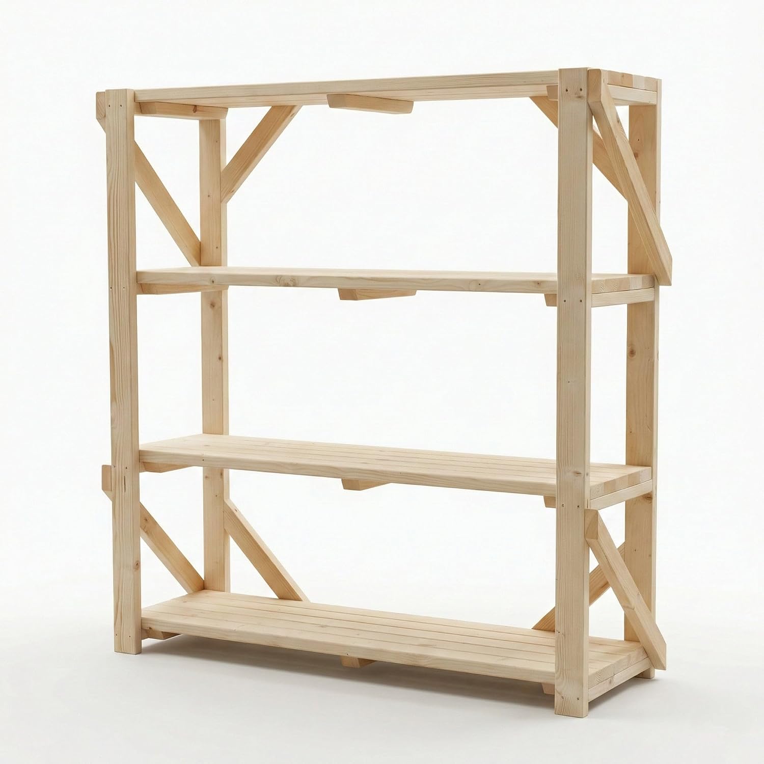 Arbor Garden Solutions Heavy Duty Garage Shelving Unit – Wooden Storage ...