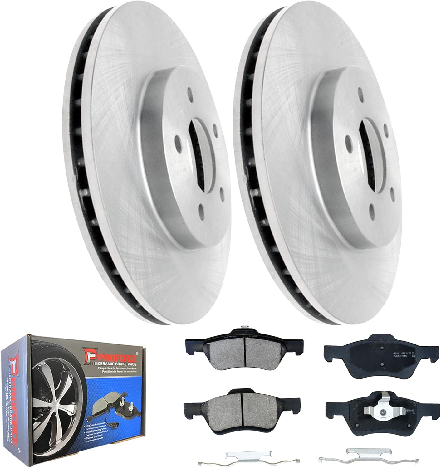 Stirling [FRONT] Quality Brake Rotors And Ceramic Pads Kit for Ford ...