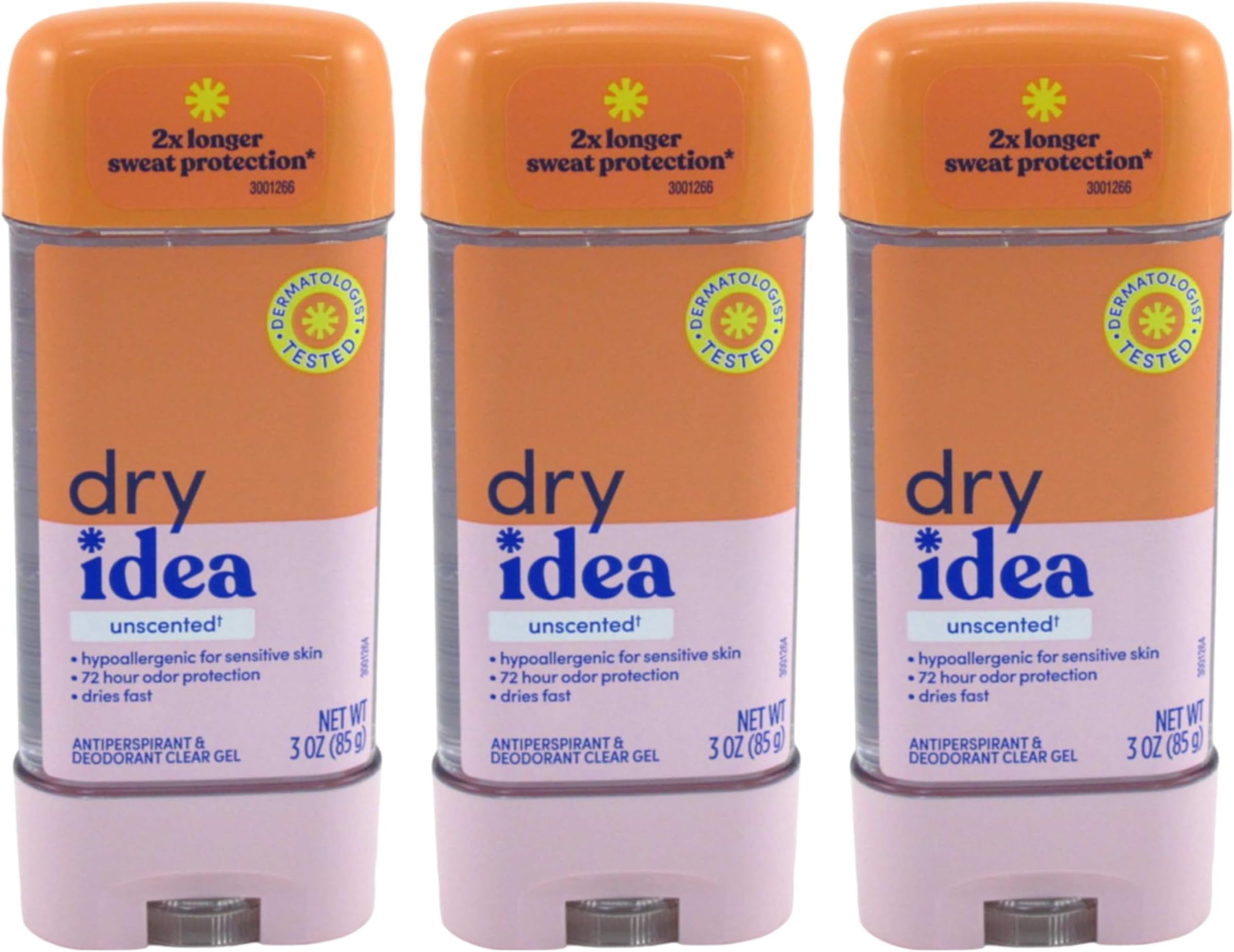 Amazon.com : Dry Idea Deodorant 3 Ounce Gel Stick Unscented ...