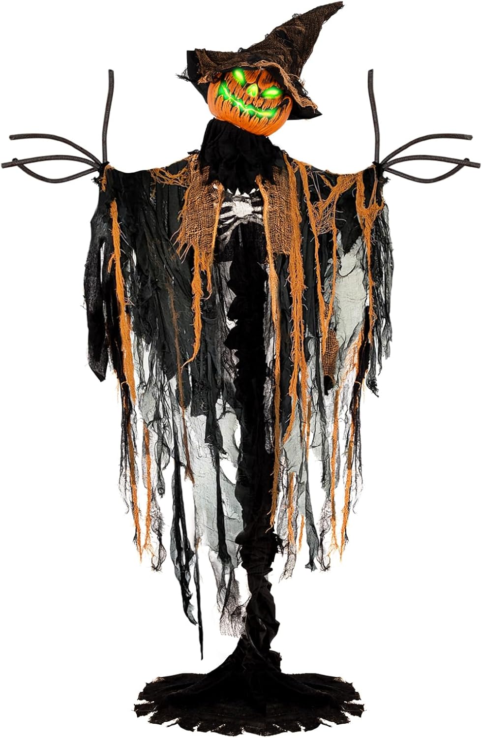 83” Animatronics Pumpkin Man with Light-up Eyes, Sound & Touch ...