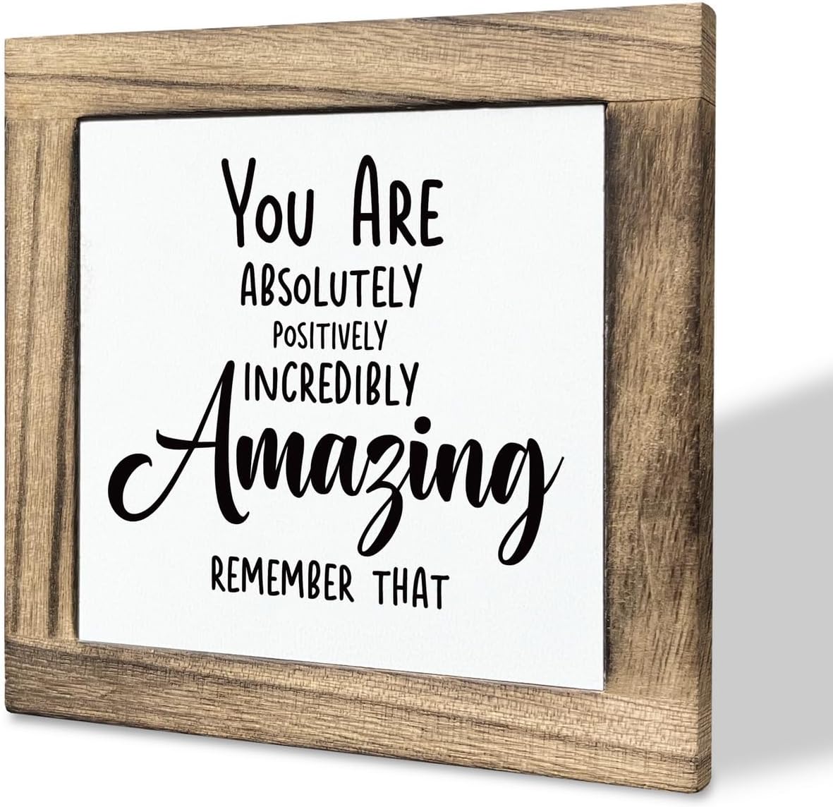 Amazon.com : Inspirational Wood Sign, Box Wood Plaques Desk Décor ...