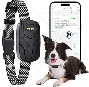 MASBRILL Dog GPS Collar, GPS Dog Collar Locator, Real Time Location ...
