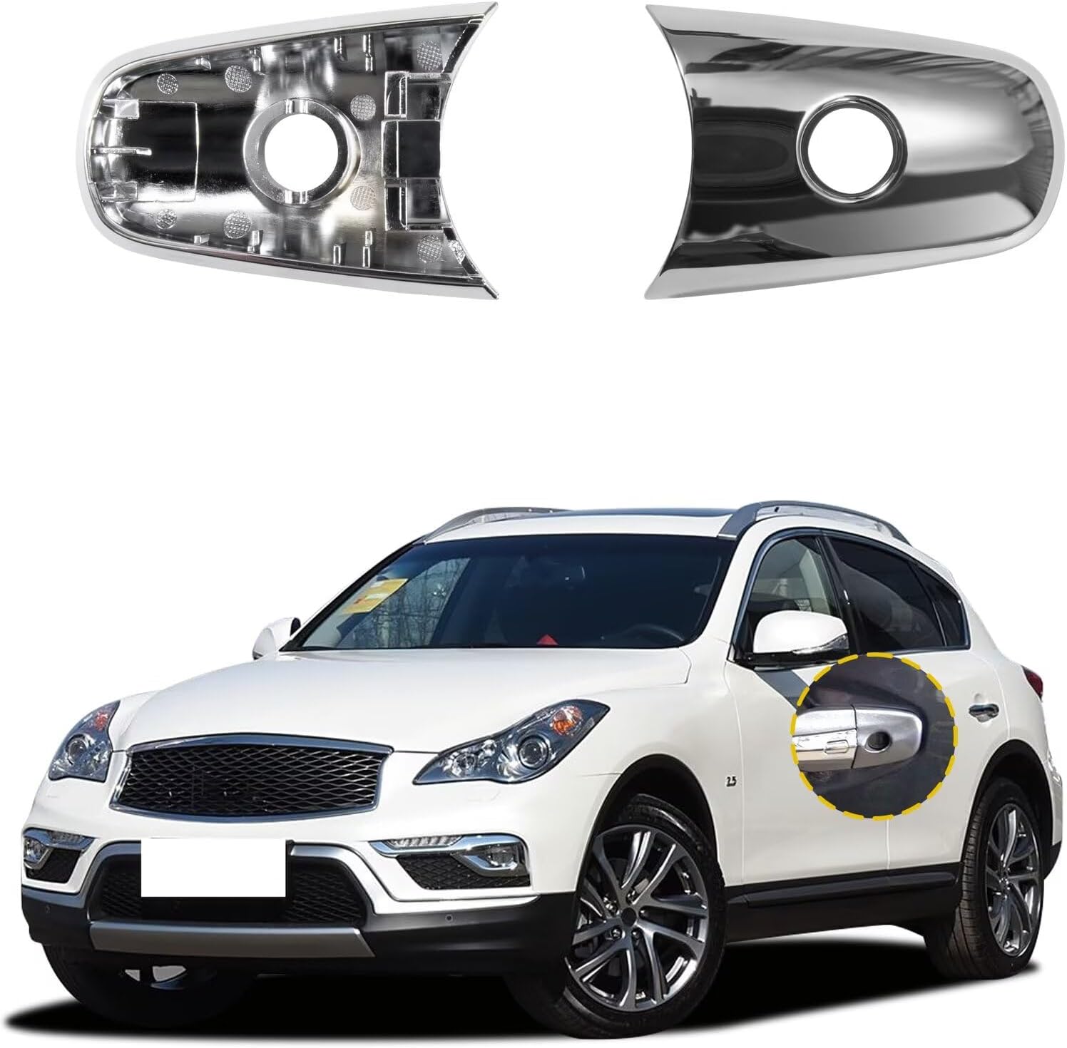 Amazon.com: Car Exterior Door Handle Key Hole Trim Cover Cap Compatible ...