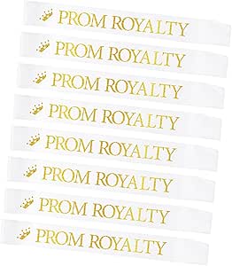 Amazon.com: NAUXIUDSJS Prom Royalty Sash, Prom Royalty Sashes Set of 8 ...