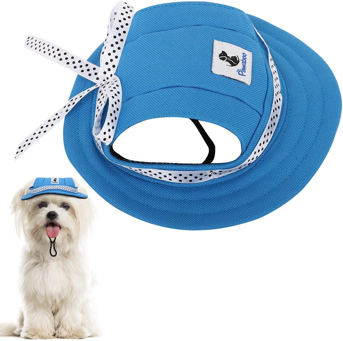 Amazon.com : Pawaboo Round Brim Dog Princess Cap, Premium Oxford Fabric ...
