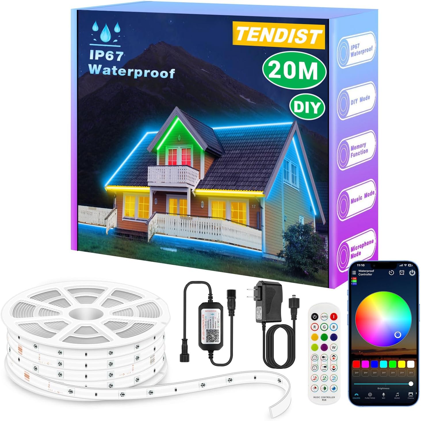 20m Bluetooth LED Light Strip,Inscrok LED String Lights, LED Strips ...