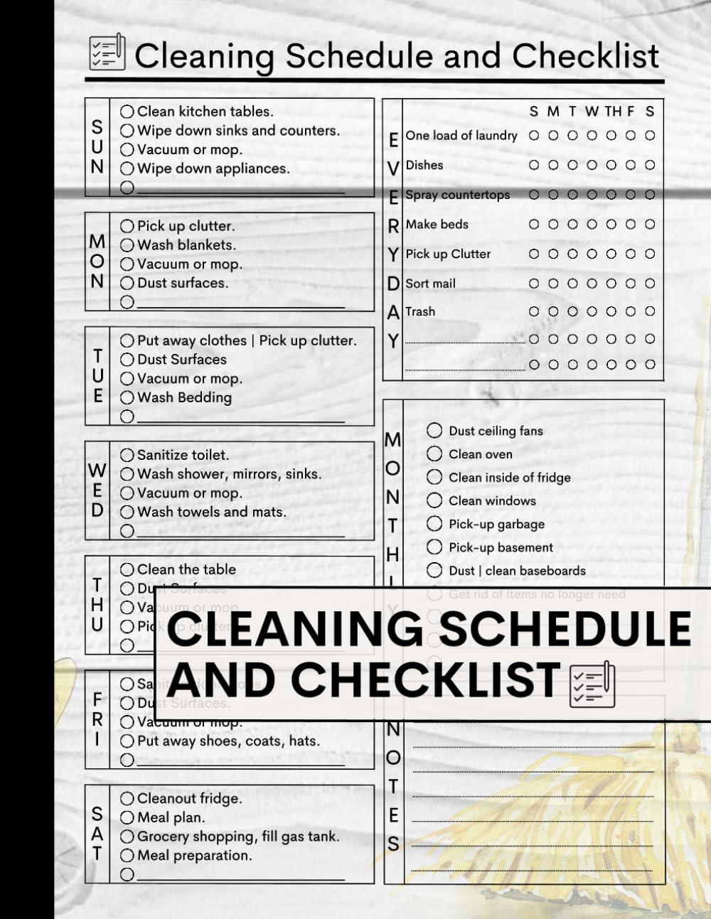 Cleaning Schedule and Checklist: Daily Weekly and Monthly Cleaning ...