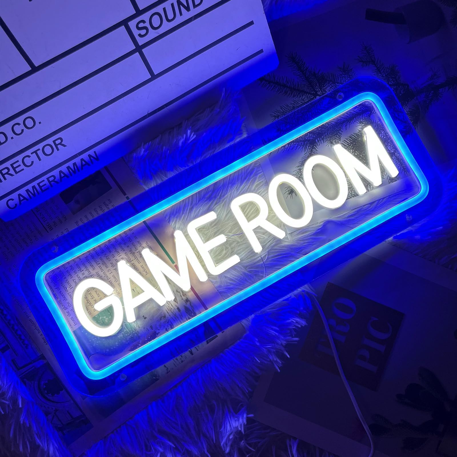 Amazon.com : Dimmable Gaming Lights Neon Signs for Gaming Wall Decor ...