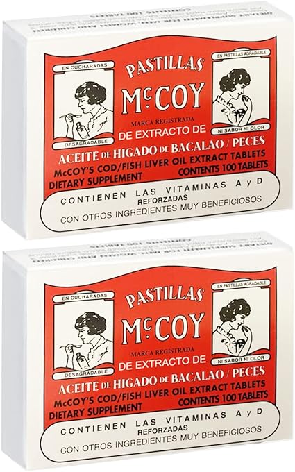 Amazon.com: Mccoy Cod/Fish Liver Oil Extract Pack-2 Tablets 200 Total ...