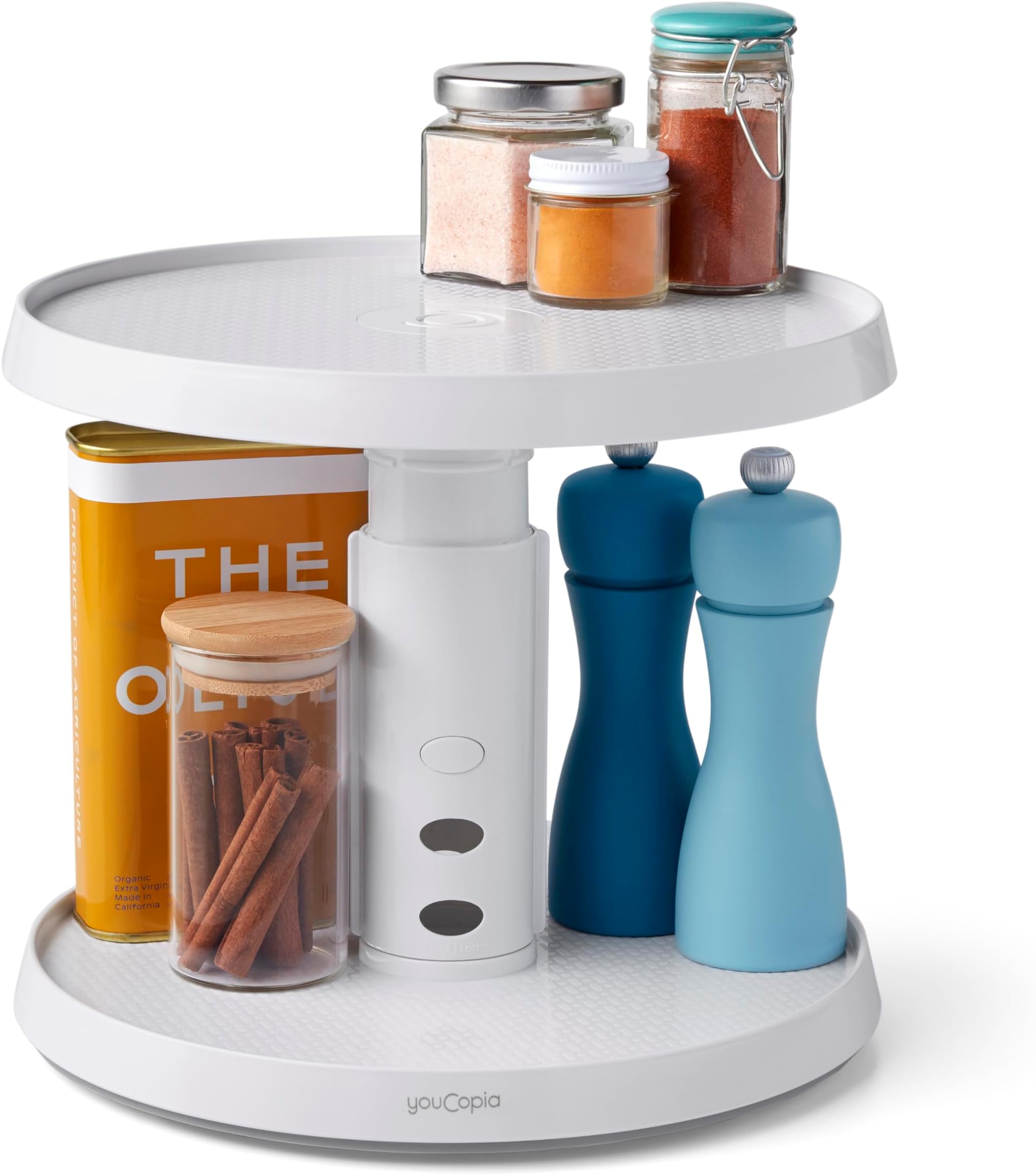 Amazon.com: Kitchen Spaces Two-Tier Lazy Susan Organizer, Cabinet ...