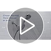 Waterpik One-Touch Dual 2-in-1 Shower System With Rain Shower Head and ...