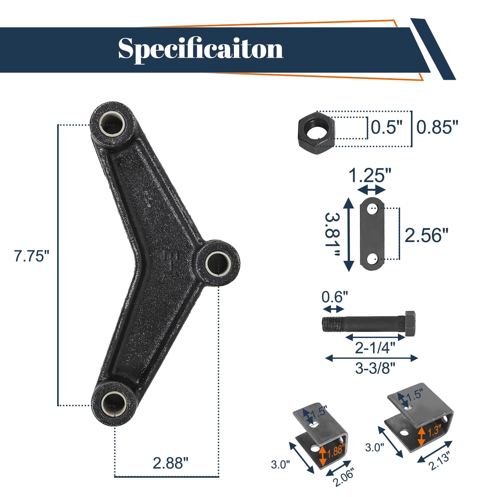 Snapklik.com : EASYBERG Trailer Shackle Kit, Tandem Trailer Axle ...