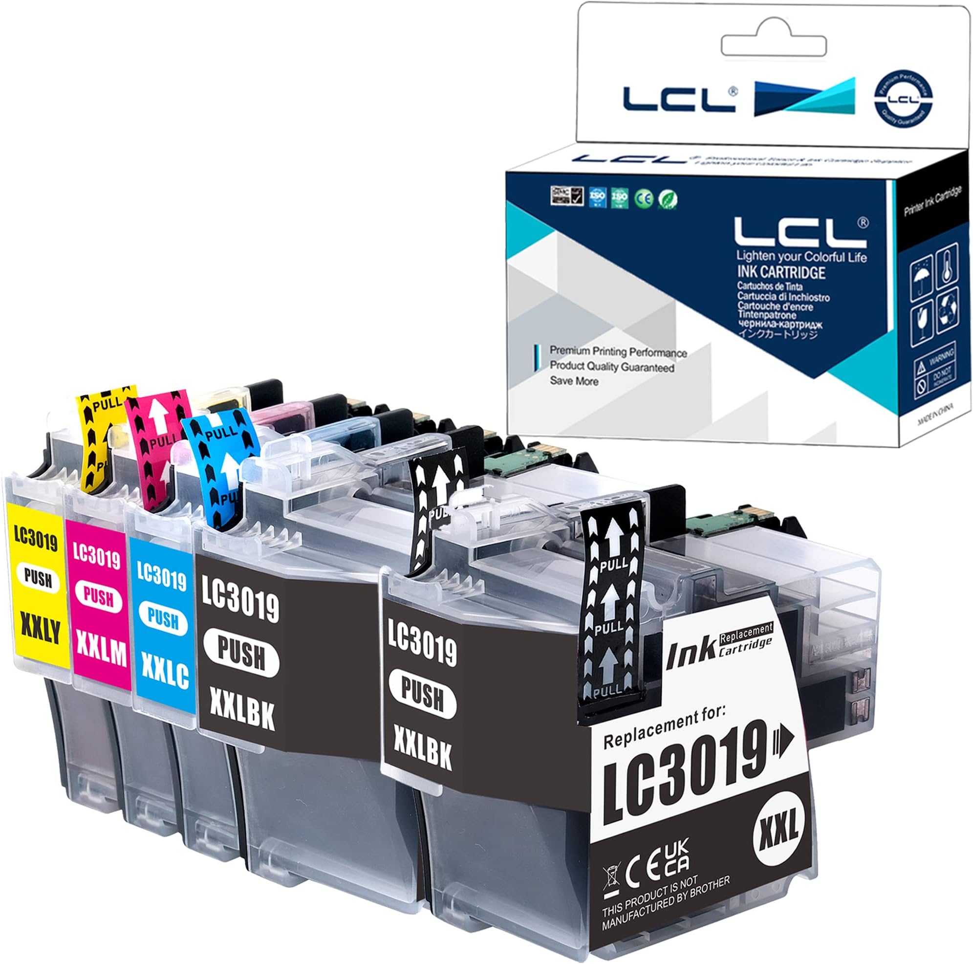 LCL Compatible Ink Cartridge Replacement for Brother LC3019 LC3017 XXL ...