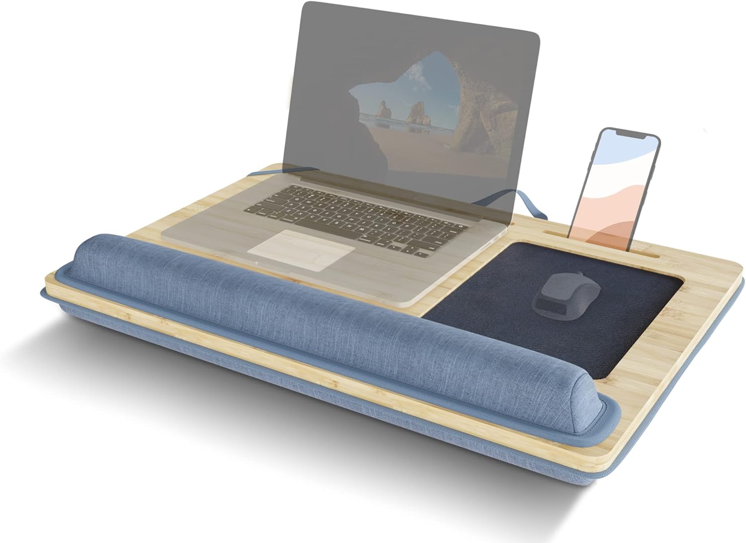 Amazon.com: Magnux Solutions Lap Desk Laptop Bamboo with Built-in Mouse ...