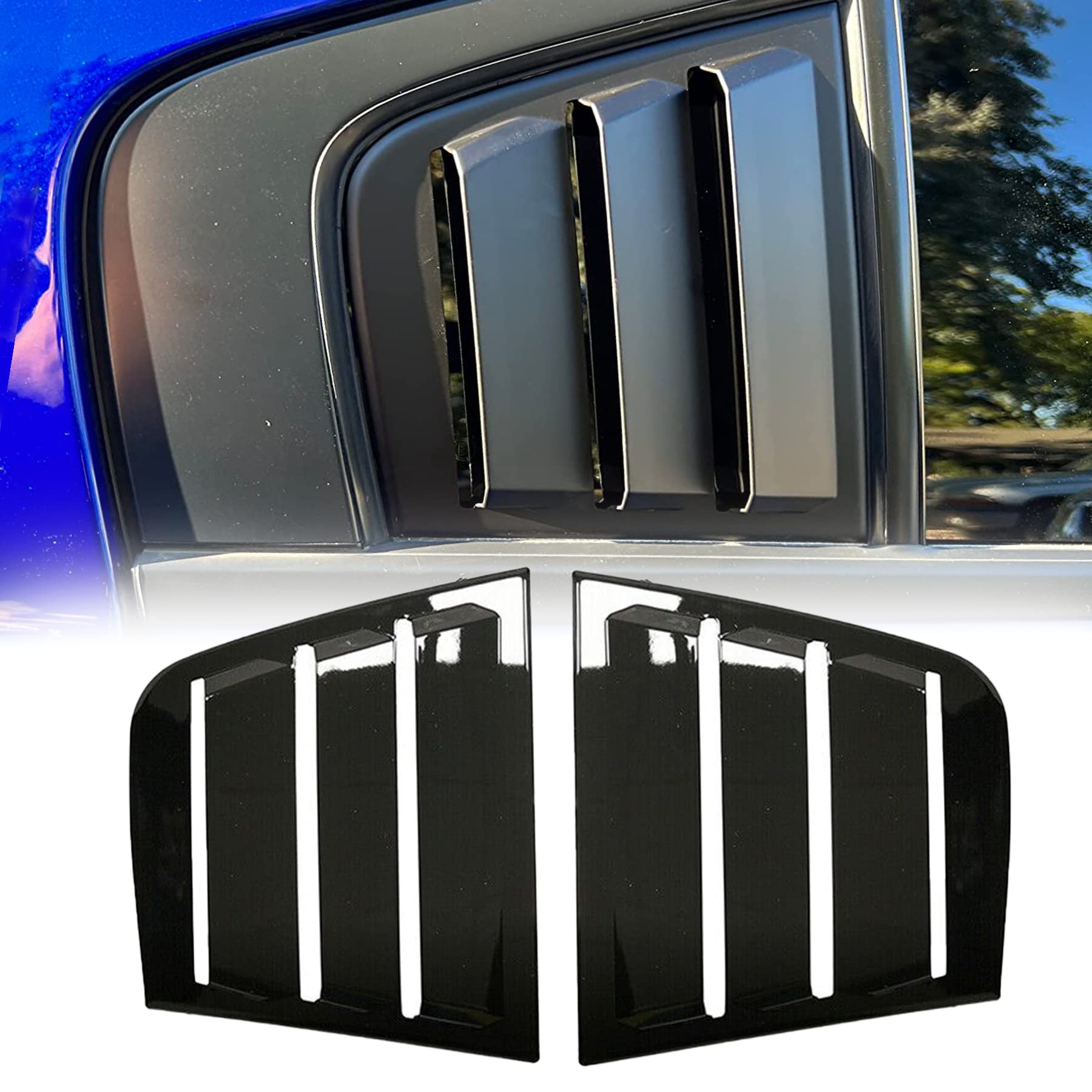 Amazon.com: 2 PCS Rear Side Window Louvers Compatible with Dodge ...