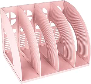 Amazon.com : SAYEEC Sturdy Magazine Holder 4 Compartments Plastic ...