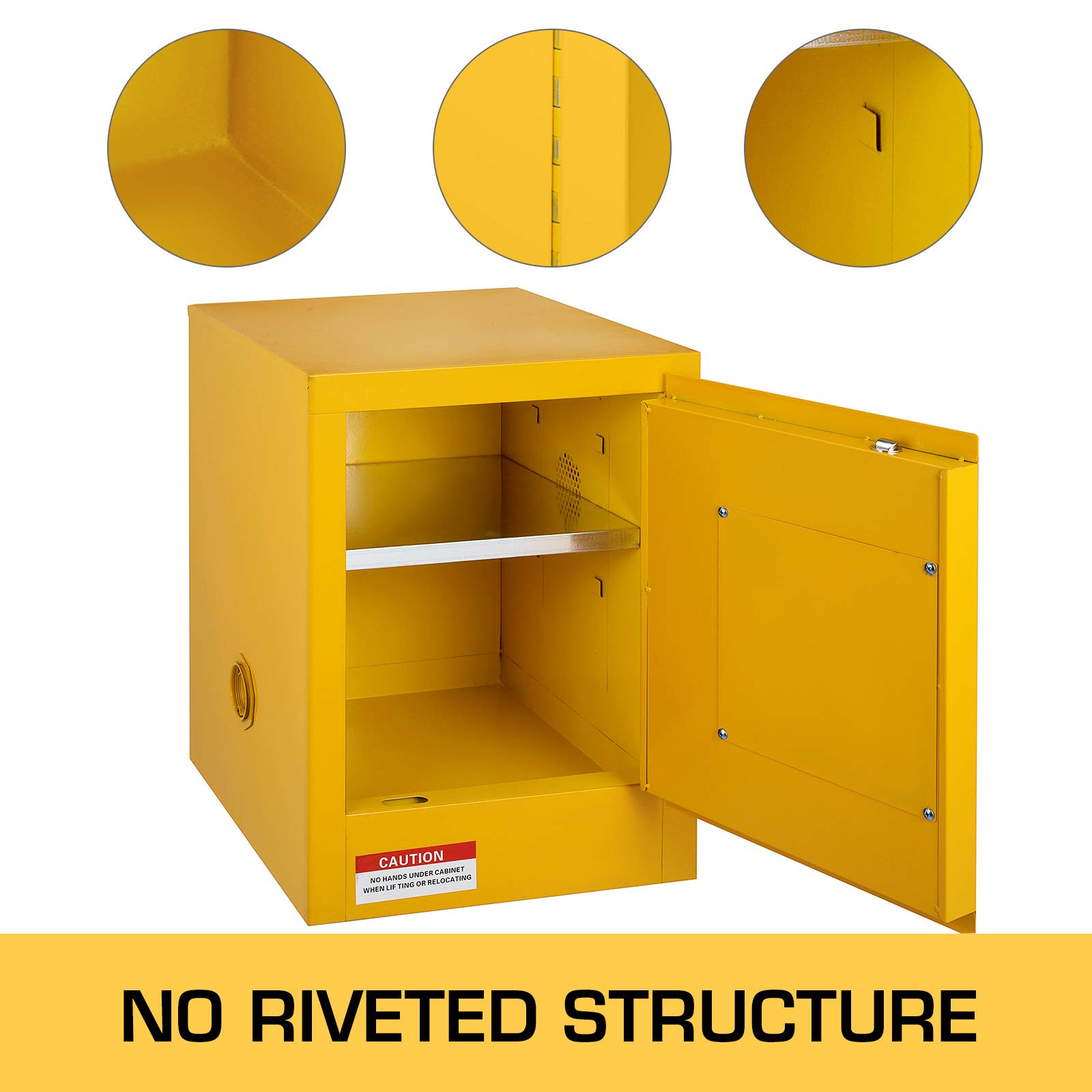 Mophorn Flammable Cabinet 18" x 18" x 35", Galvanized Steel Safety ...