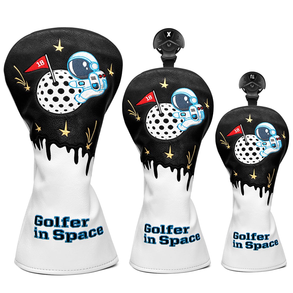 Amazon.com : Golf Wood Head Covers Driver Cover 3 Wood Headcover Hybrid ...