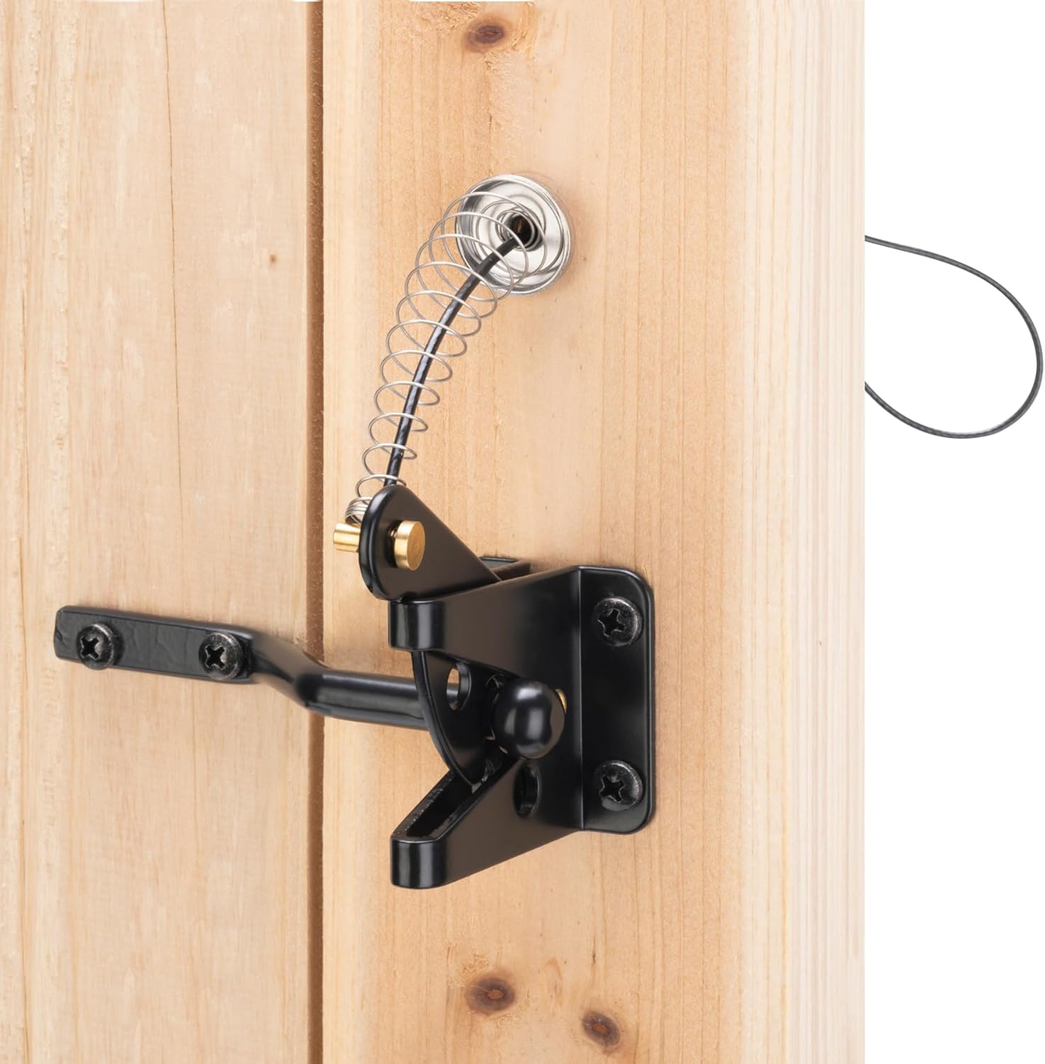 Amazon.com: HILLMASTER Self Locking Gate Latch for Wooden Fence Heavy Duty,Gravity Lever Fence ...
