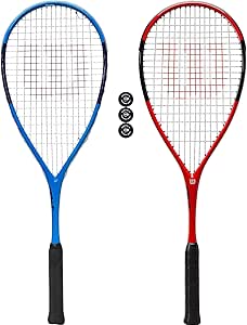 Racketworld Wilson Ultra/Muscle Twin Squash Set, including 3 Squash ...