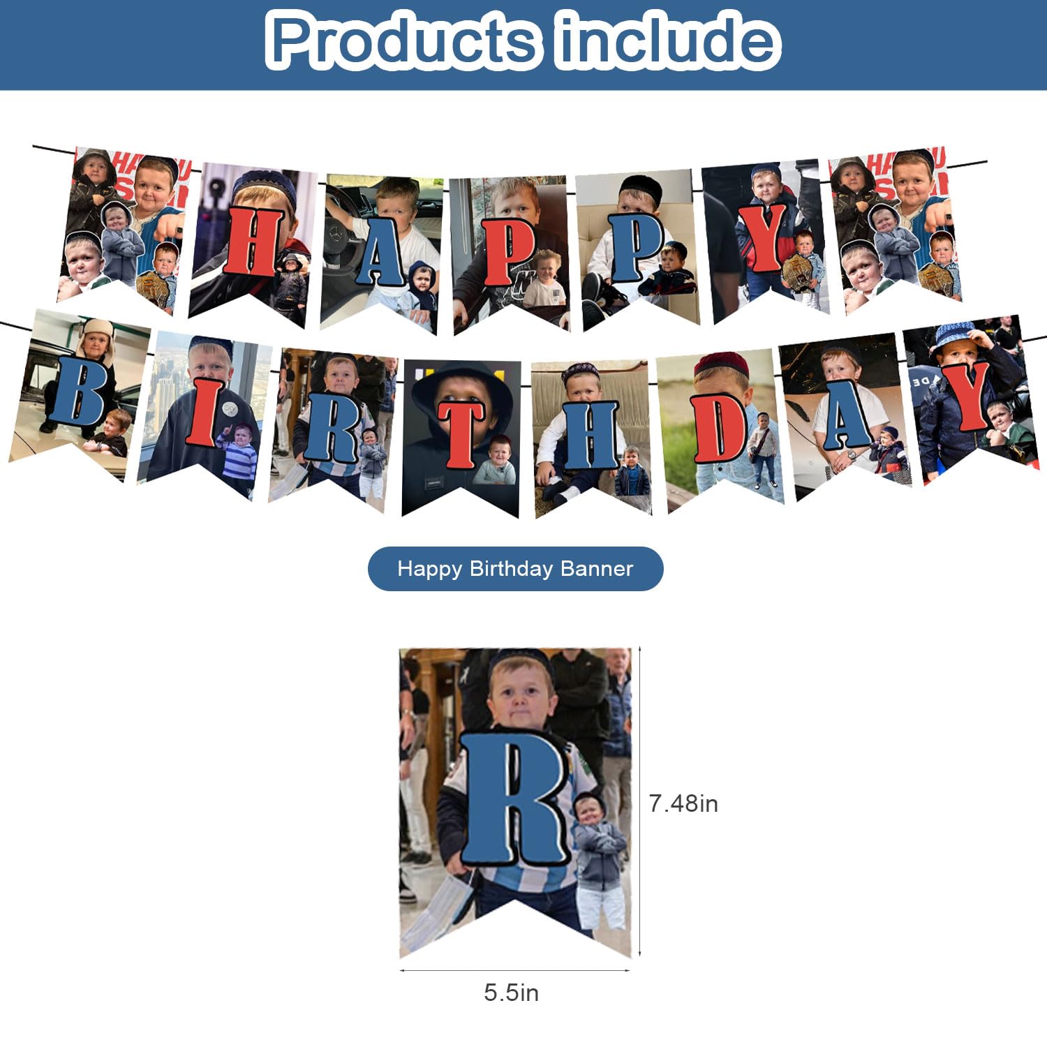 Funny Hasbulla Birthday Party Supplies, Mini Khabib Hasbulla Boys and ...