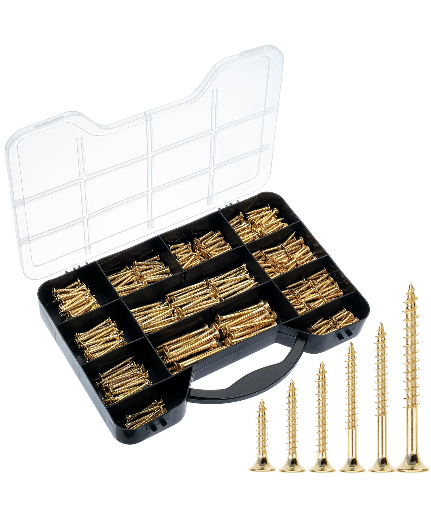 Mr. Pen- Wood Screws Assortment Kit, 456 pcs, 6 Sizes, Gold Wood Screws ...